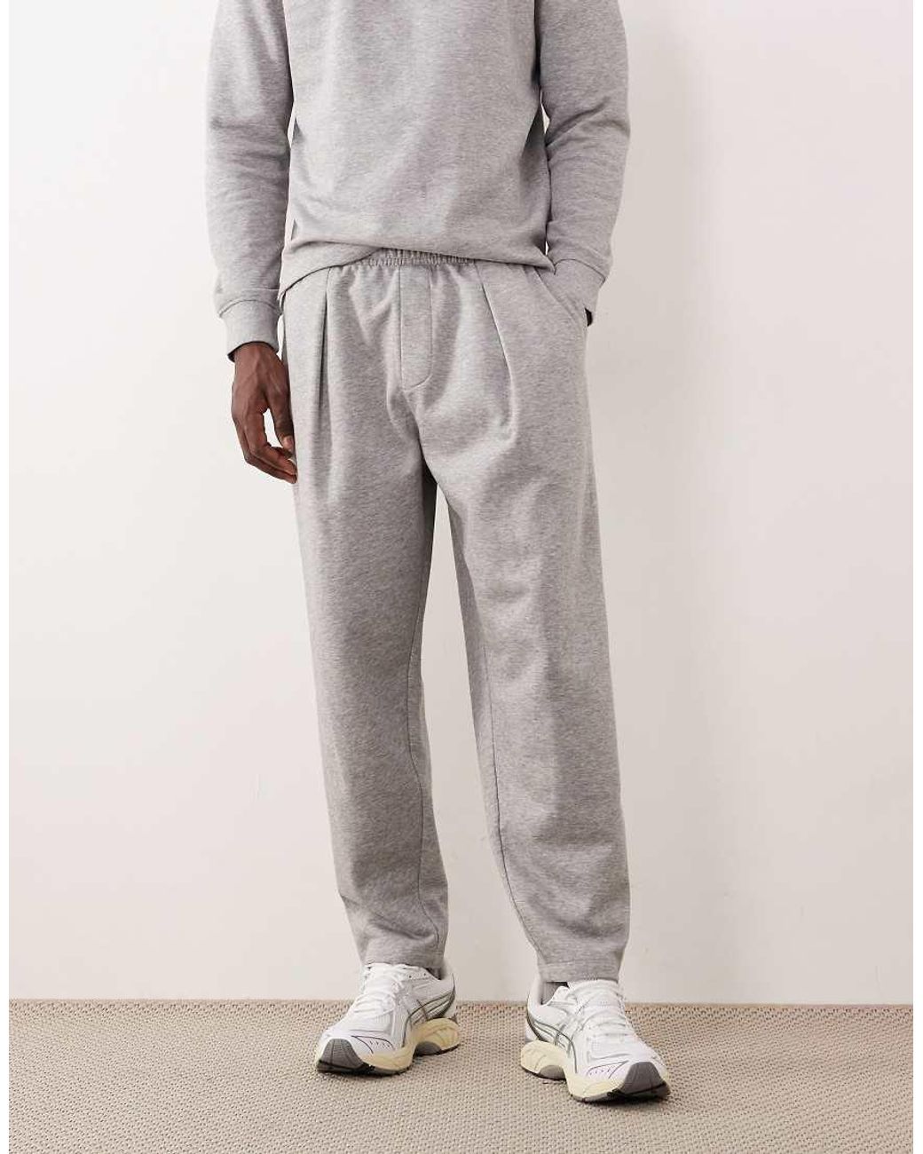 ASOS Tapered Trackies in Natural for Men | Lyst UK