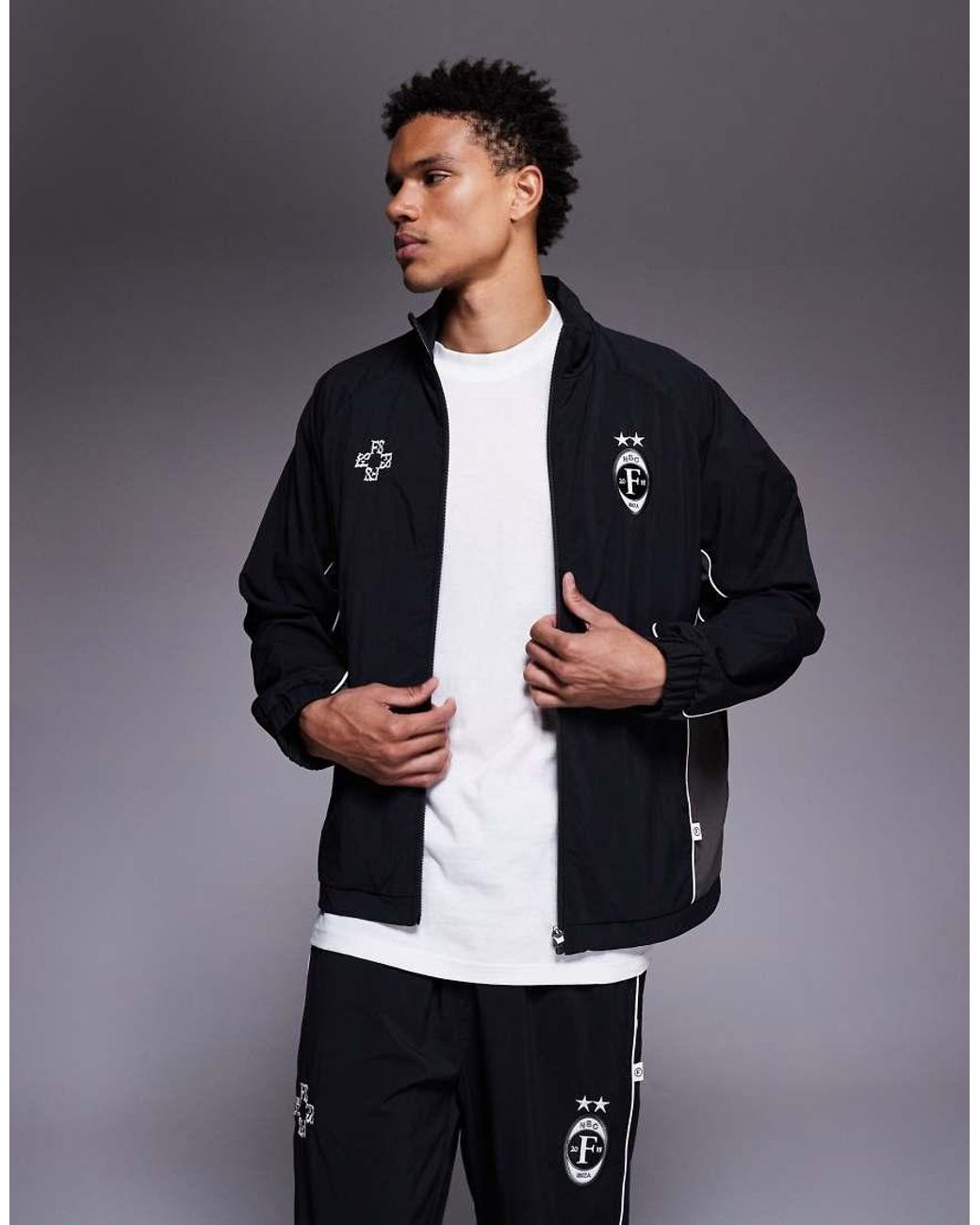 Faded Store Nylon Football Jacket Co-Ord in Blue for Men | Lyst UK
