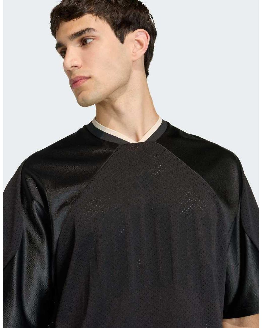 adidas Originals Stadium Graphic Mesh Tee in Black for Men | Lyst UK