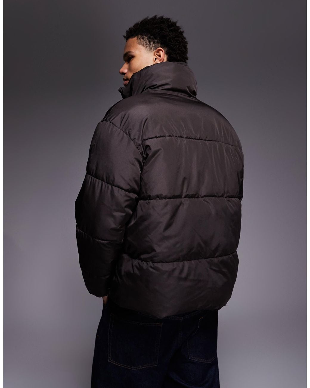 ADPT Padded Puffer Jacket in Gray for Men | Lyst
