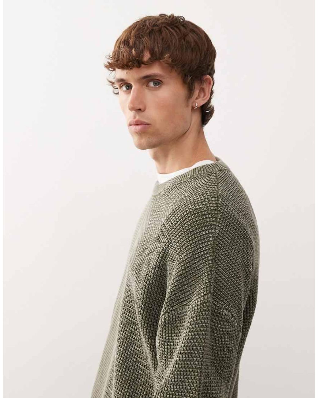 Weekday Boxy Fit Jumper in Green for Men | Lyst UK