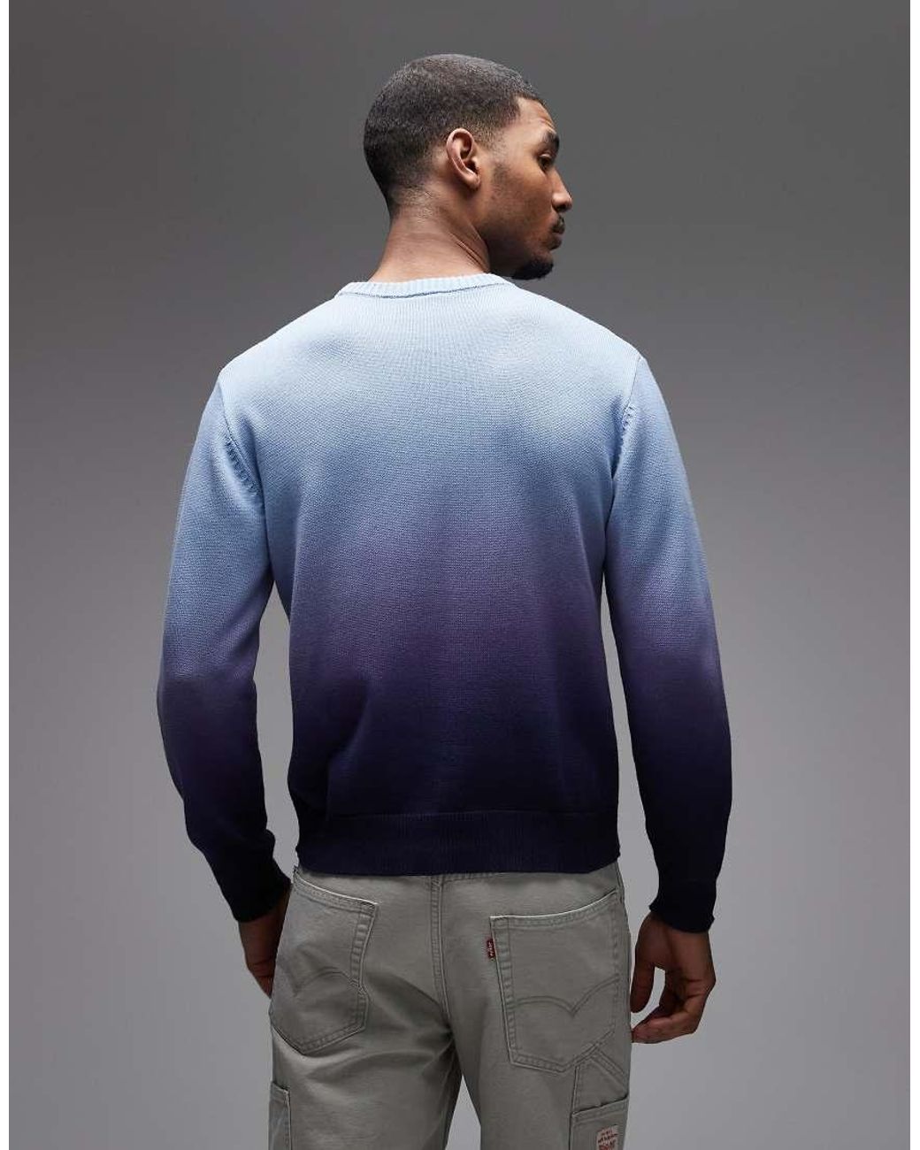 Gramicci Sun Fade Knitted Sweater in Blue for Men | Lyst UK