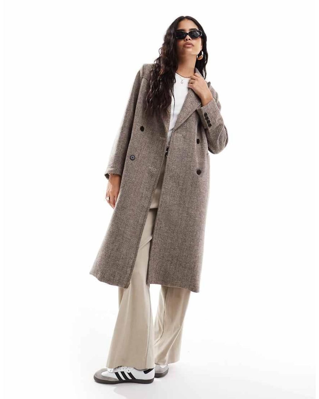 Levi's Blair Western Relaxed Fit Herringbone Wool Blend Overcoat in ...
