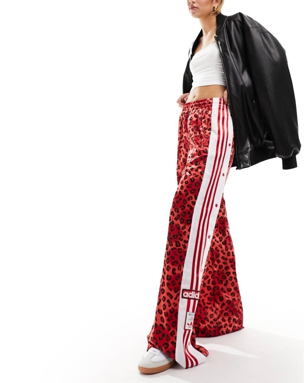 adidas Originals Leopard Luxe Adibreaks in Red | Lyst UK
