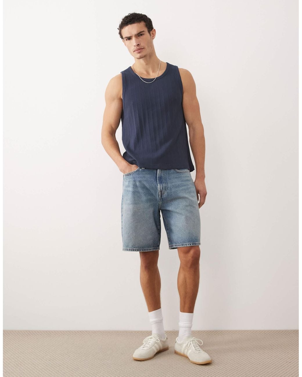 Abercrombie & Fitch Baggy Jorts in Blue for Men | Lyst