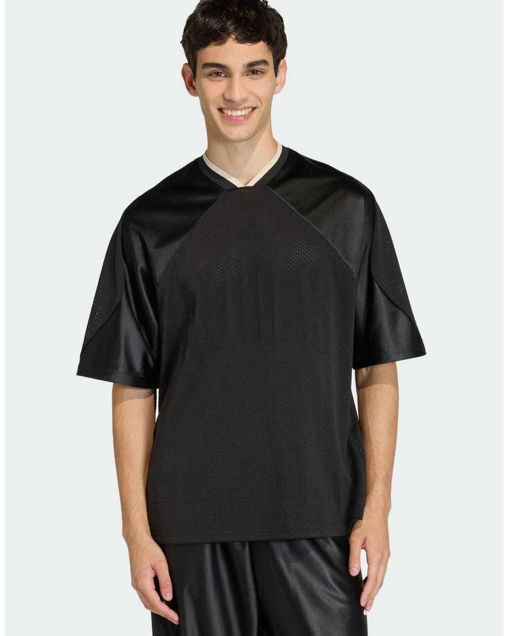 adidas Originals Stadium Graphic Mesh Tee in Black for Men | Lyst UK