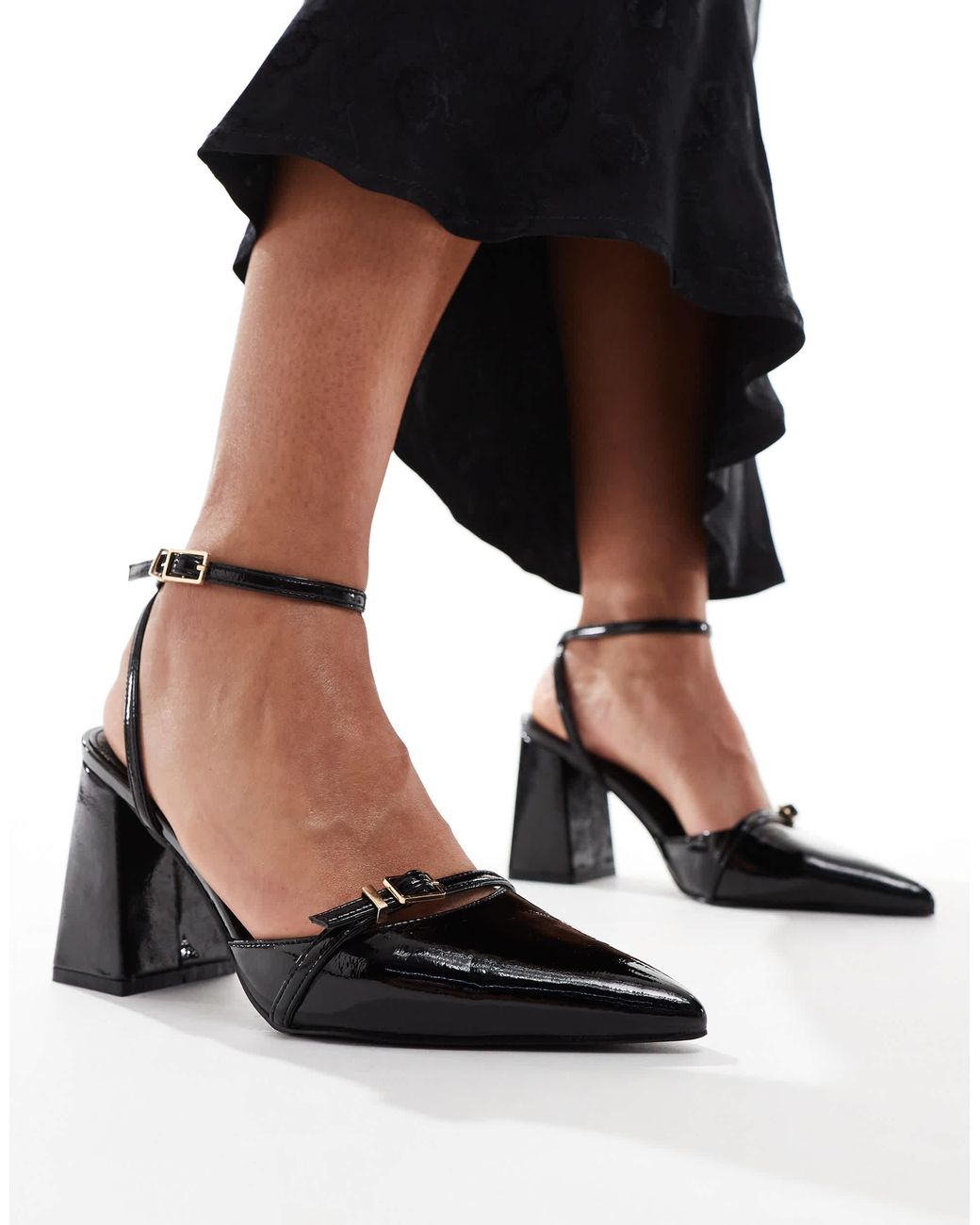 Raid Neim Block Heeled Shoes in Black | Lyst