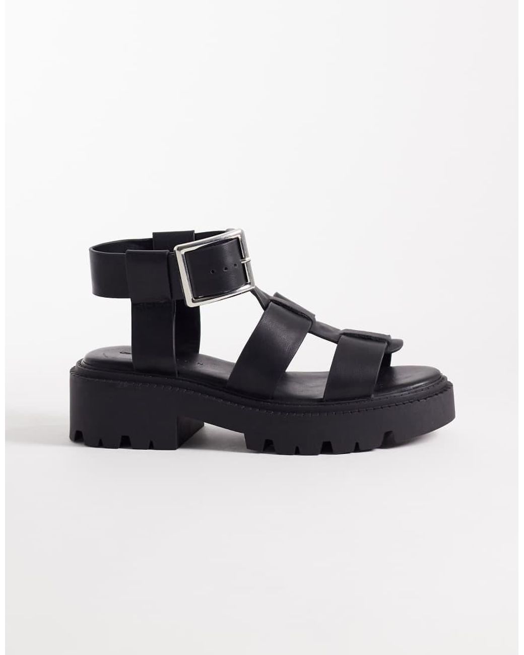ASOS Freddy Fisherman Chunky Heeled Sandal in Blue | Lyst UK