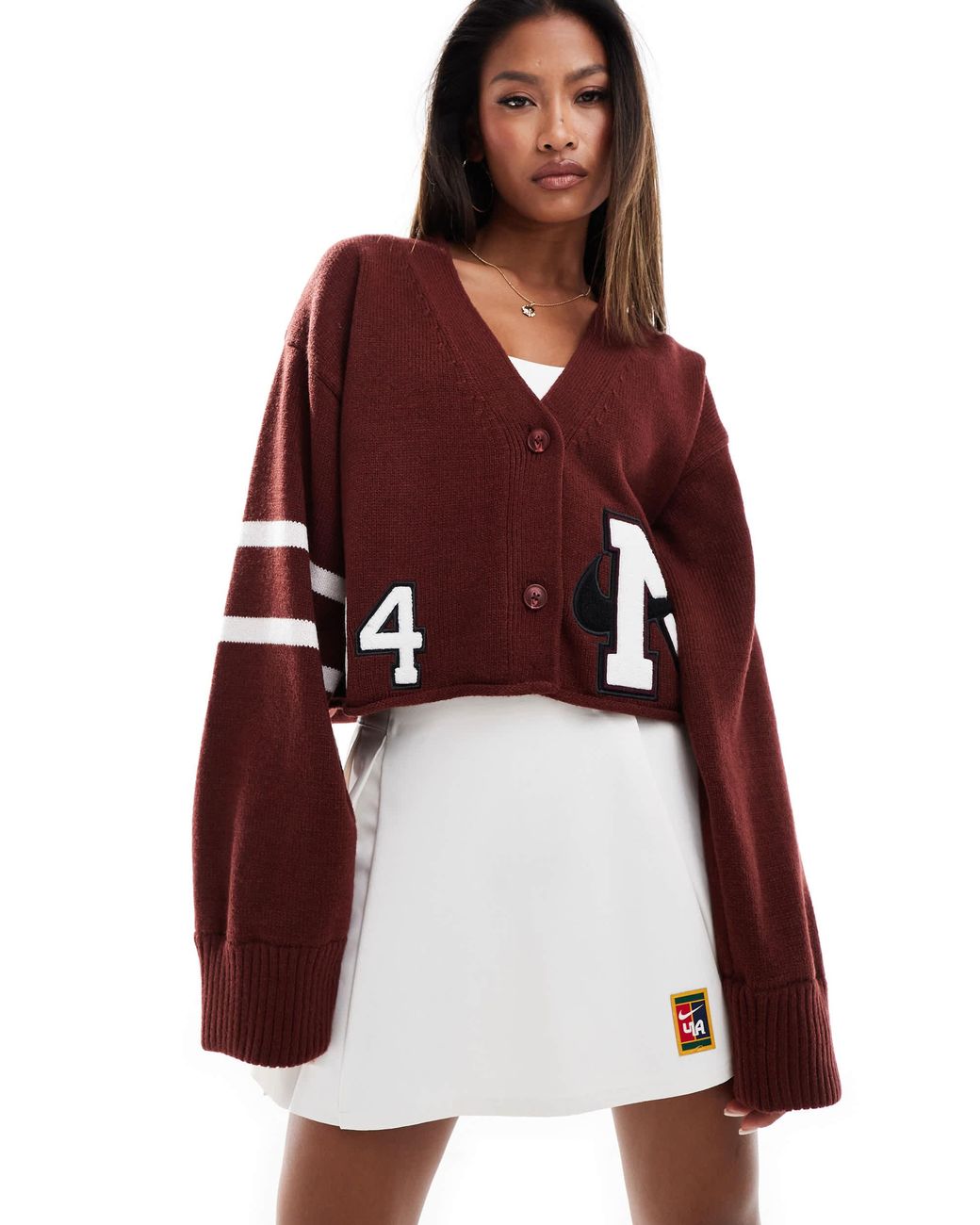 Nike Yoon Cardigan in Red | Lyst