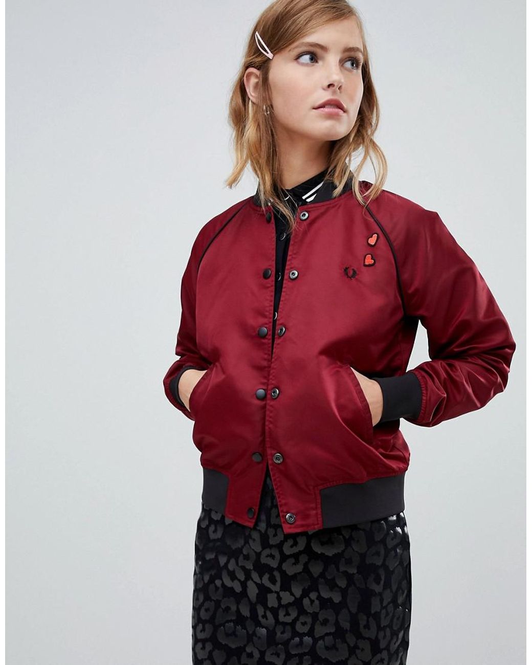 Fred Perry X Amy Winehouse Foundation Reversable Bomber Jacket in Black ...