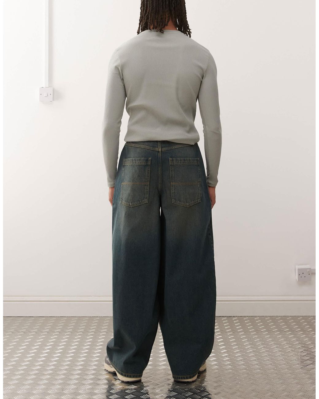 Collusion X006 Xl Balloon Low Rise Jean in Gray for Men | Lyst