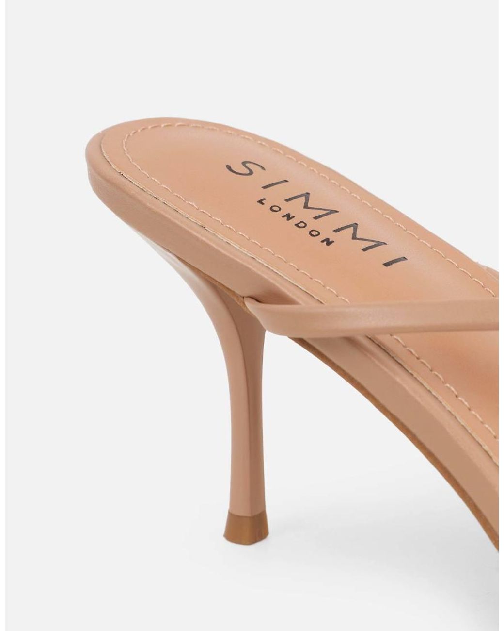 SIMMI Elena Strappy Mules in Natural | Lyst UK