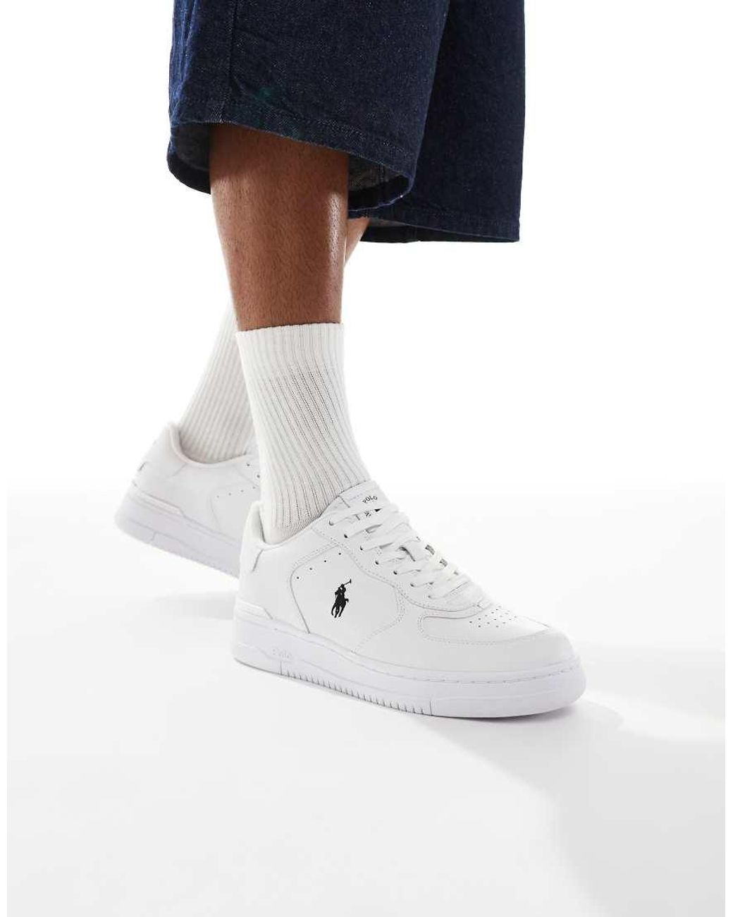 Polo Ralph Lauren Masters Court Sneakers in Black for Men | Lyst UK