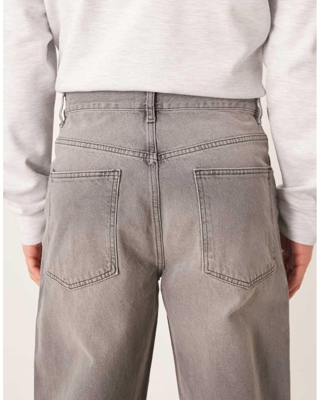 ASOS baggy Jean in Natural for Men | Lyst UK