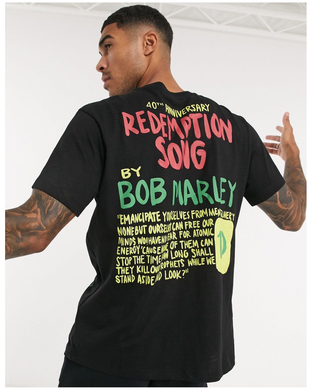 Pull&Bear Bob Marley T-shirt in Black for Men | Lyst