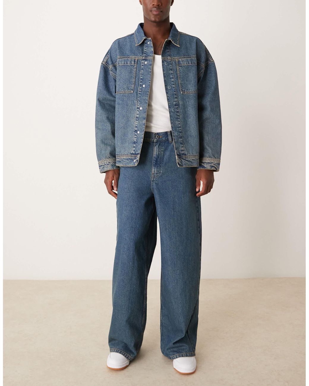 ASOS Asos Desgign Co-ord Super baggy Jeans in Blue for Men | Lyst