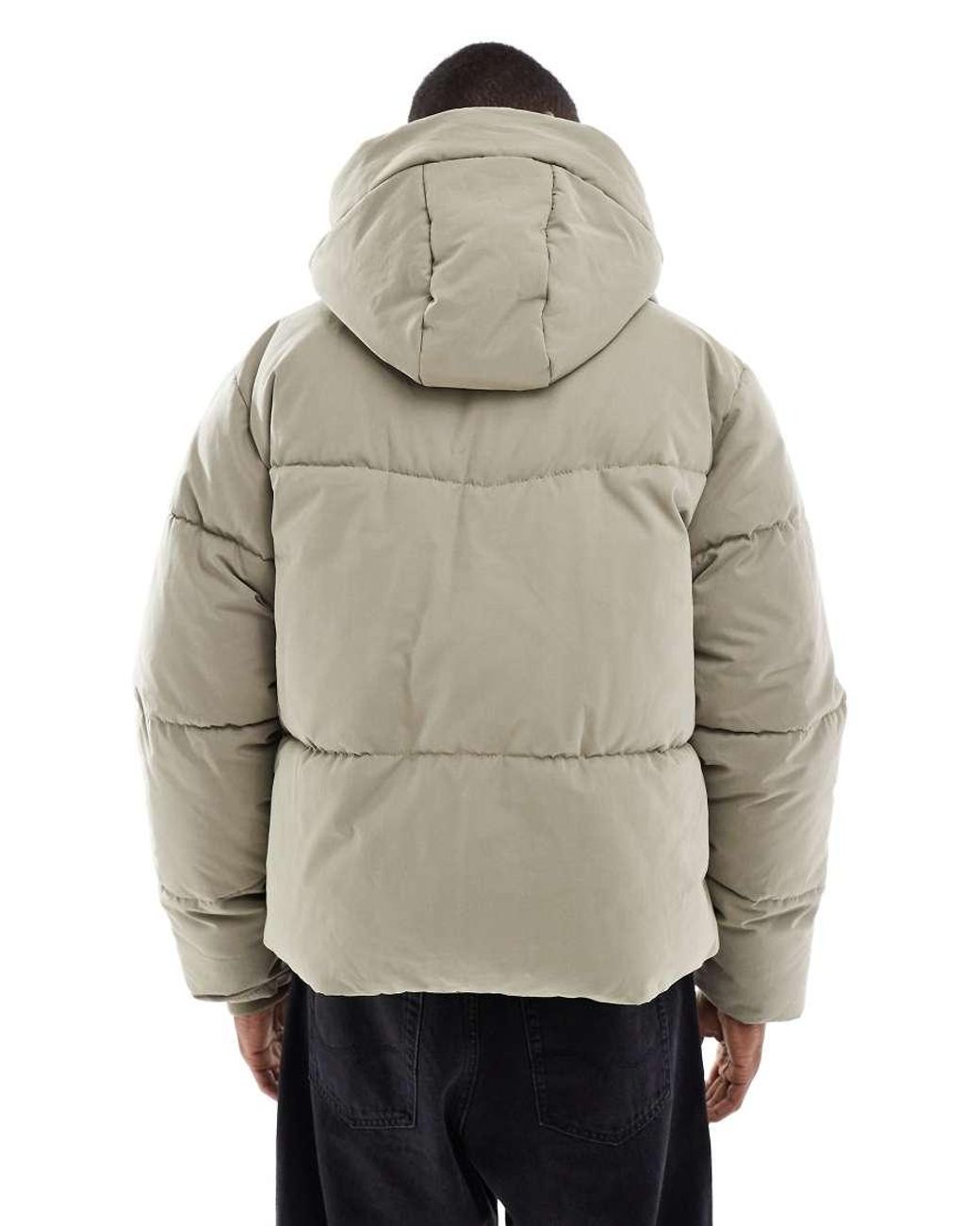 ASOS Puffer Jacket in Natural for Men | Lyst UK