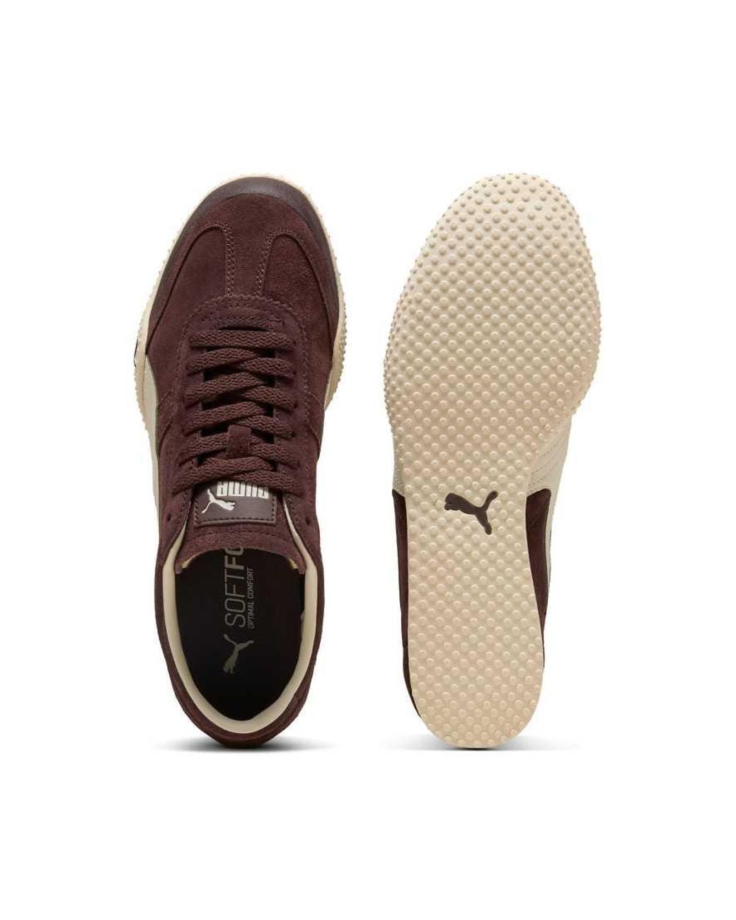 PUMA Bella Classic Sneakers Chocolate/Alpine Snow in Brown | Lyst UK