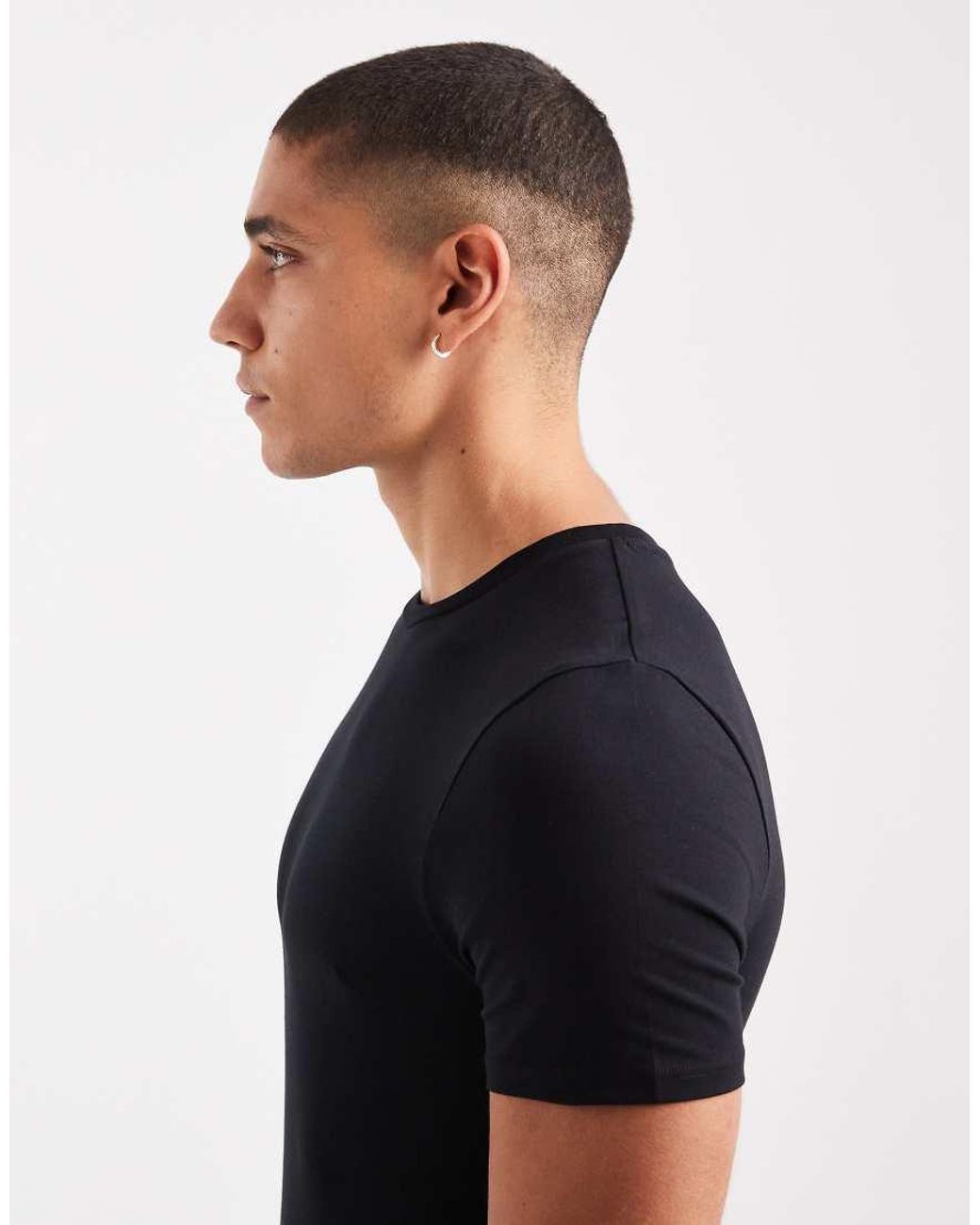 ASOS Essentials 2 Pack Muscle Fit T-shirts in White for Men | Lyst UK