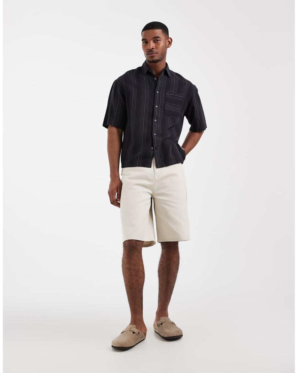 Redefined Rebel Drake Oversized Shirt in Black for Men | Lyst UK
