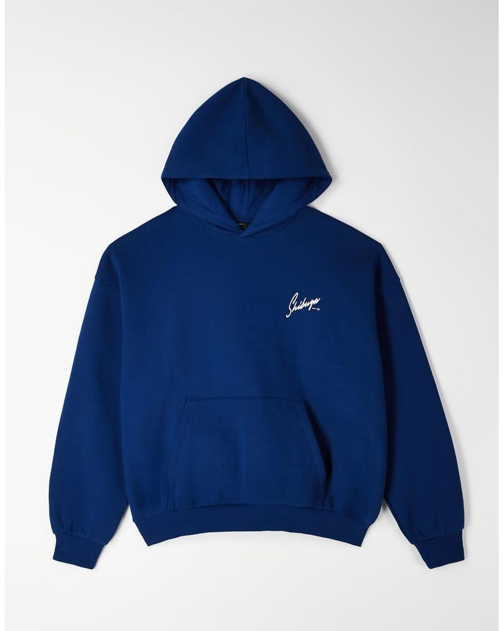 ASOS Extreme Oversized Hoodie With Front And Back Text Print in Blue ...