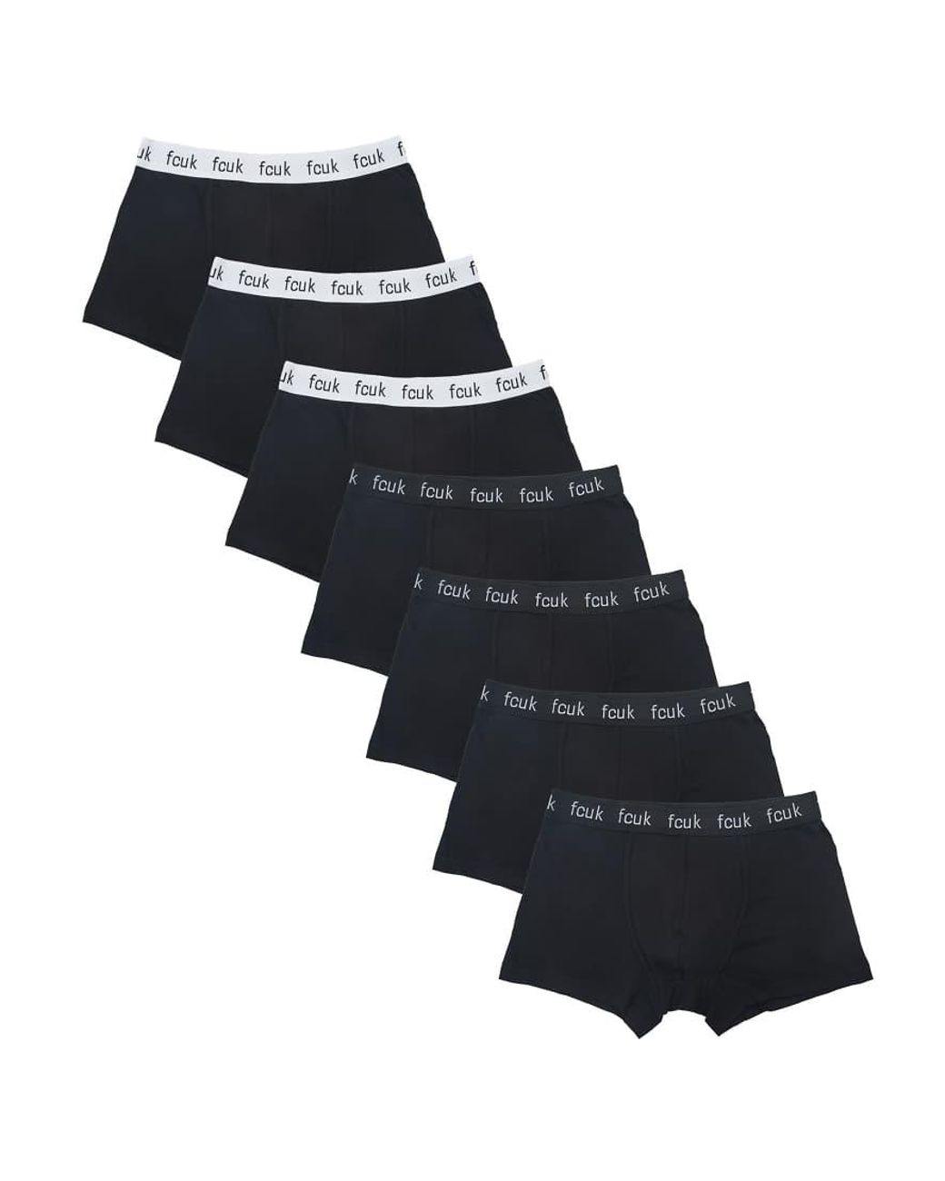 French Connection 7 Pack Fcuk Cotton Stretch Boxers in Blue for Men ...