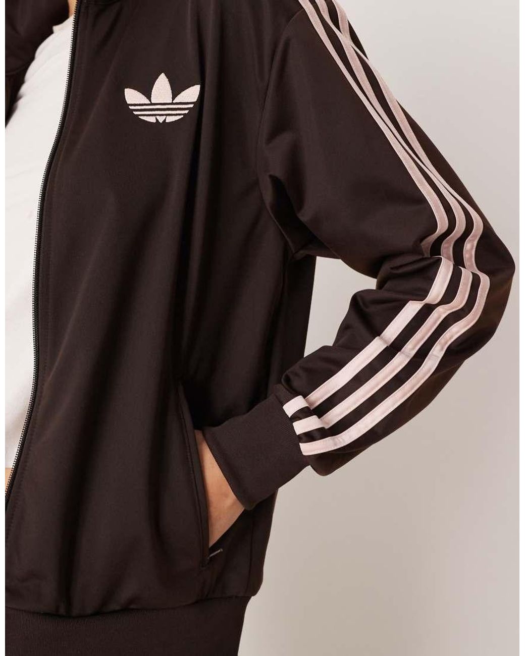 adidas Originals Firebird Loose Track Top in Black | Lyst UK