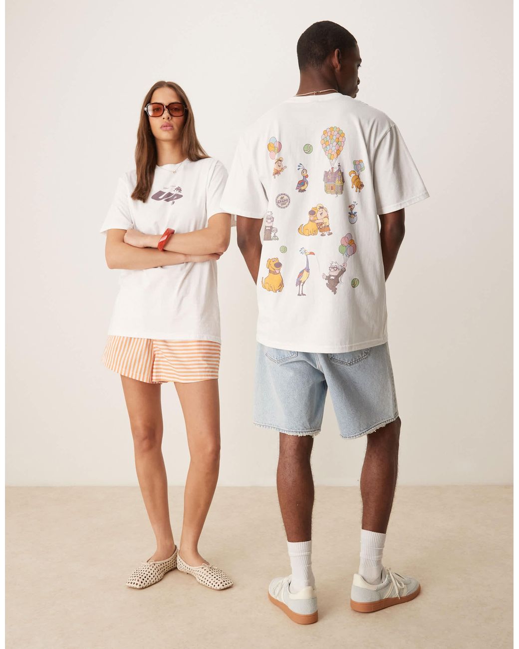 ASOS Disney Pixar Unisex Oversized T-shirt With Up Character Prints in ...