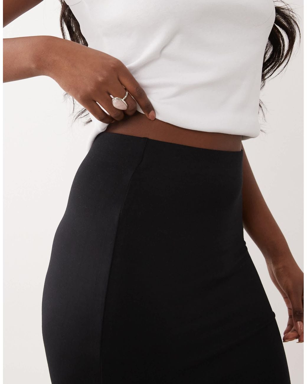 ASOS Jersey Mini Skirt in White | Lyst