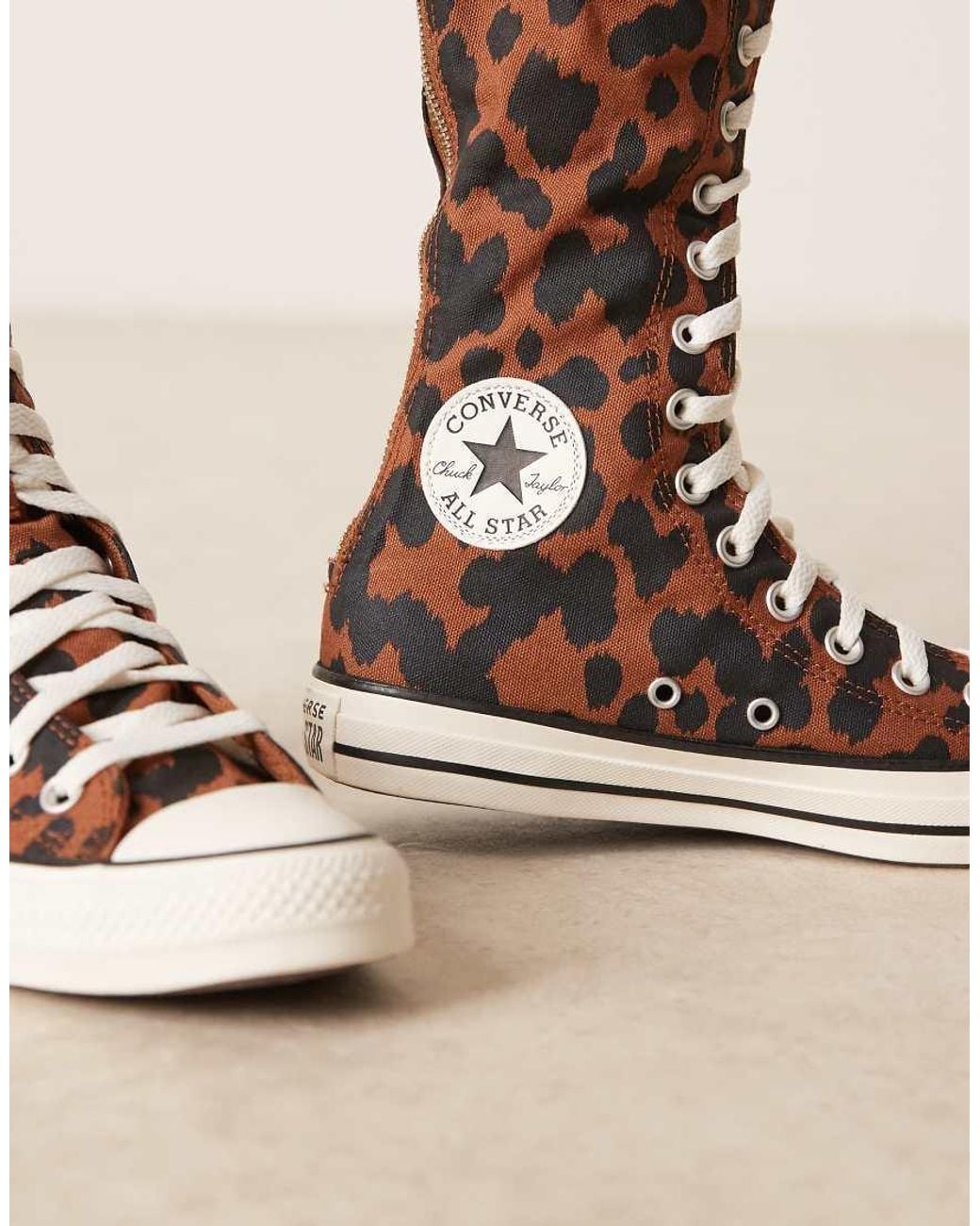 Converse Chuck Taylor All Star Xx-hi Trainers in Natural | Lyst UK