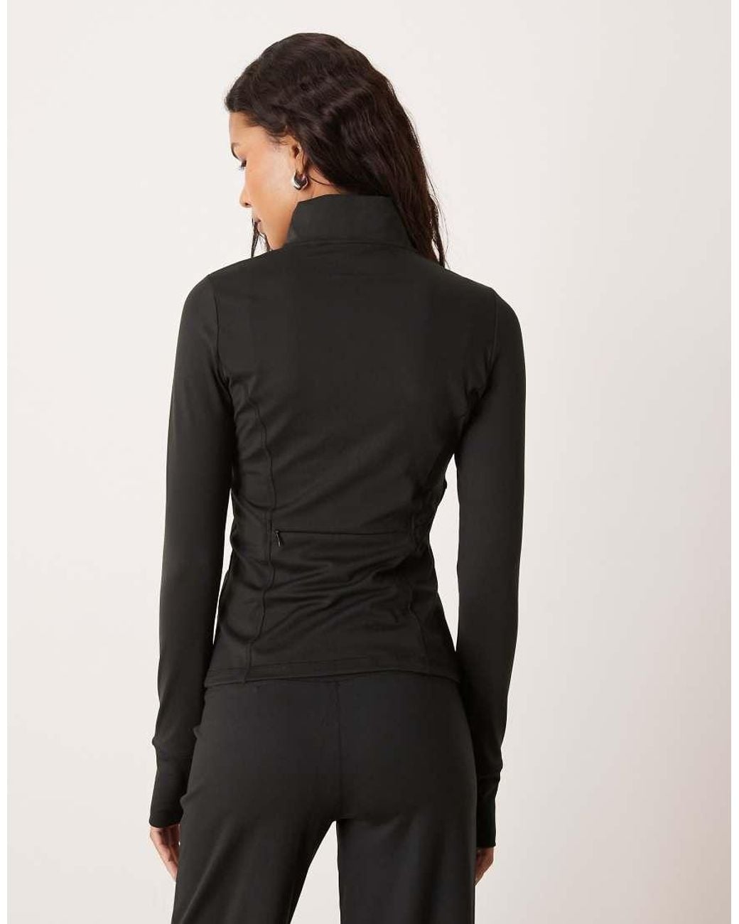 Hollister Gilly Hicks High Neck Snatched Waist Jacket Co-Ord in Black ...