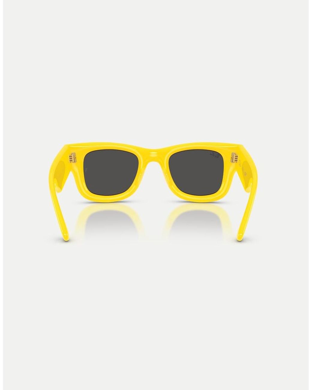 Ray-Ban Wayfarer Puffer Square Sunglasses With Lens in Yellow | Lyst UK