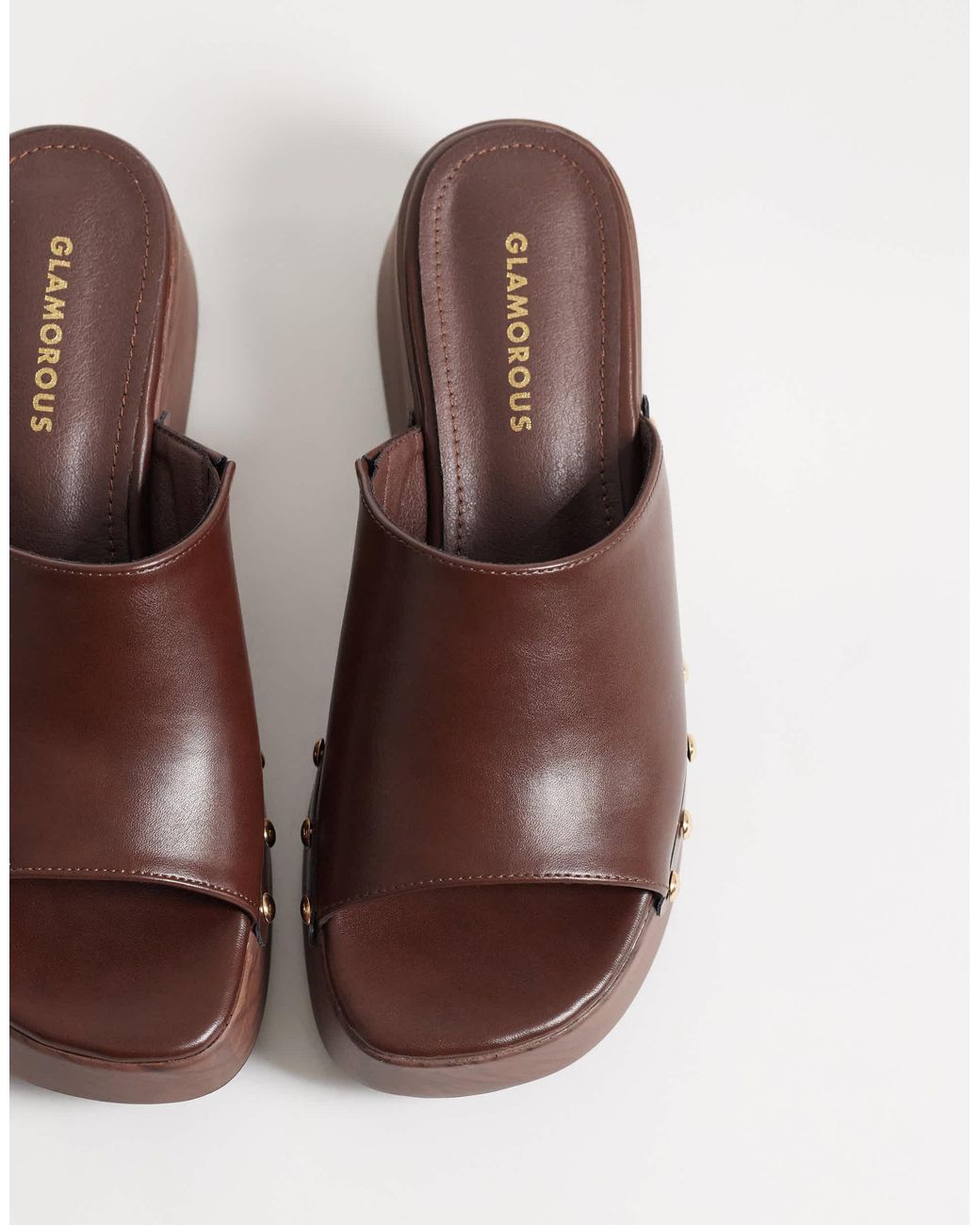 Glamorous Wedge Sandals in Brown | Lyst