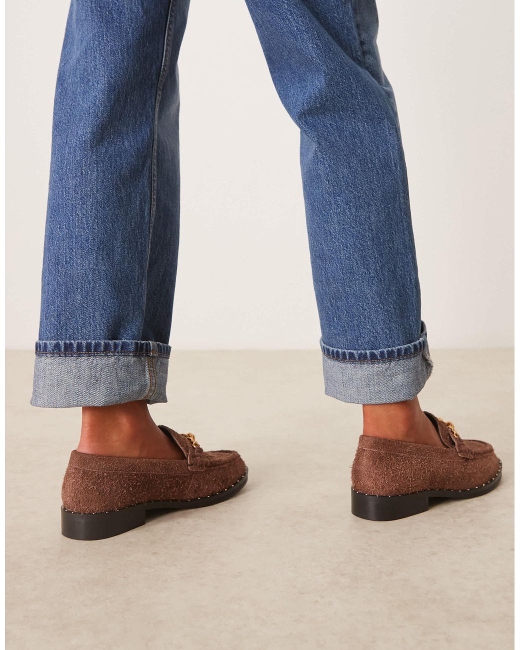 ASOS Ministry Premium Chain Detail Loafers in Blue | Lyst