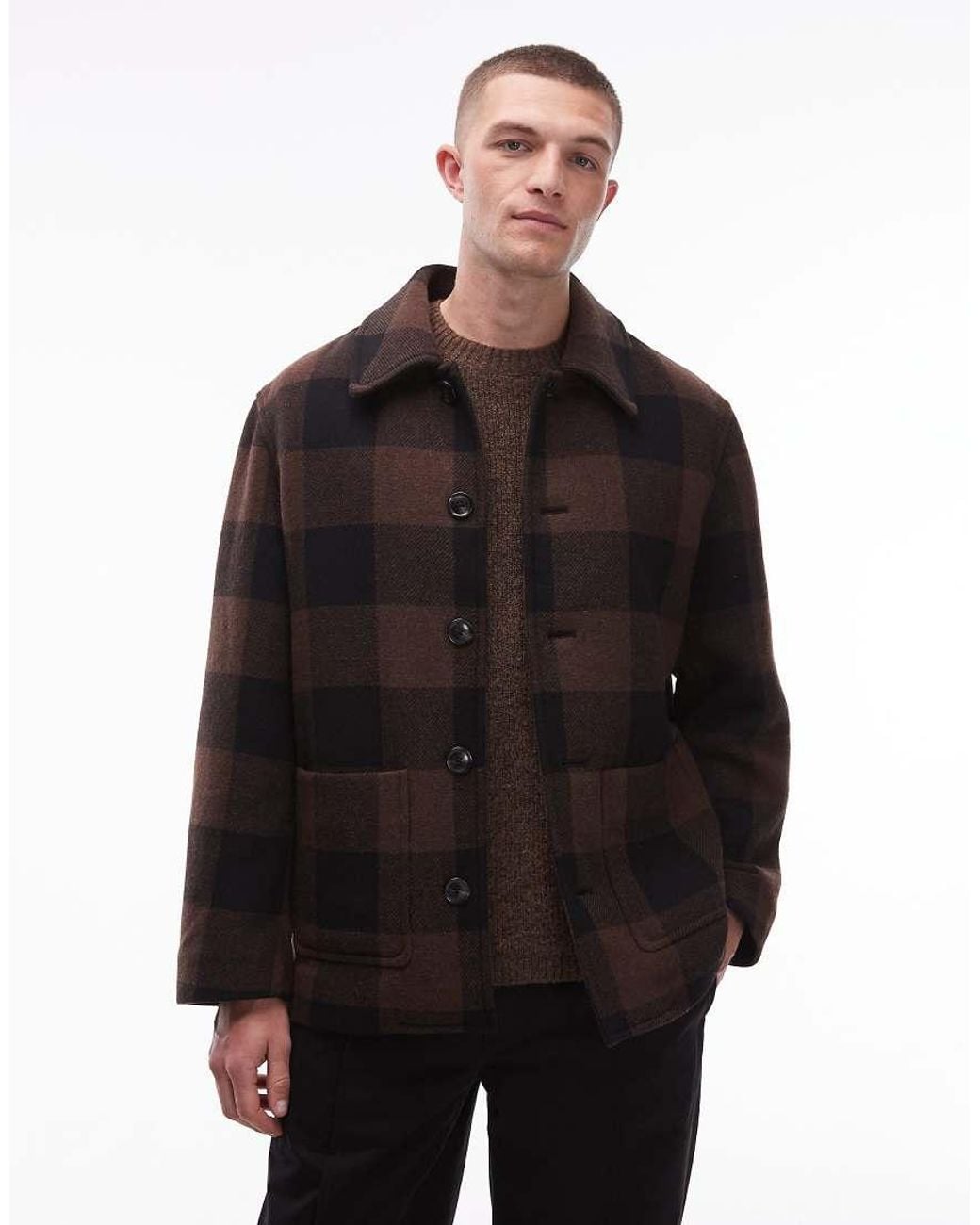 Tommy Hilfiger Short Wool Jacket in Black for Men | Lyst UK