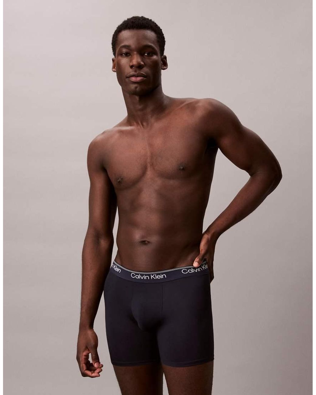 Calvin Klein Micro Stretch 3 Pack Boxer Briefs in Blue for Men | Lyst UK