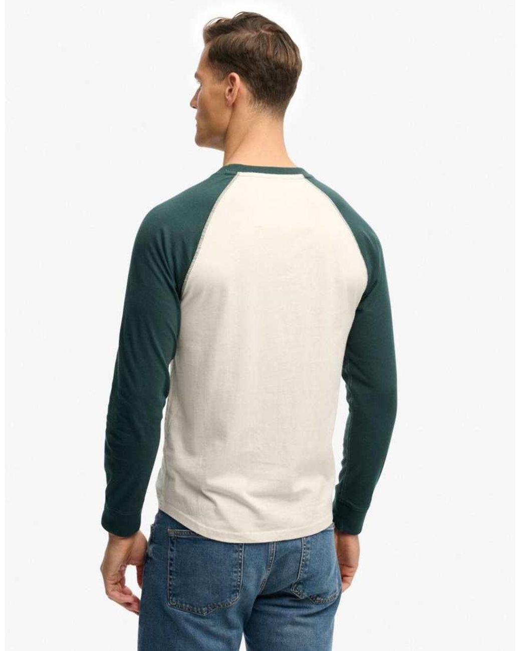 Superdry Vintage Athletic Baseball Top in Blue for Men | Lyst UK