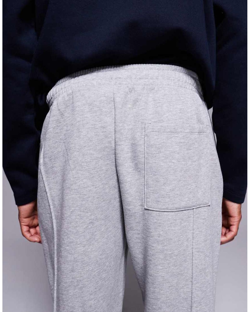 ASOS Tapered Sweatpants With Pin Tucks in Blue for Men | Lyst UK
