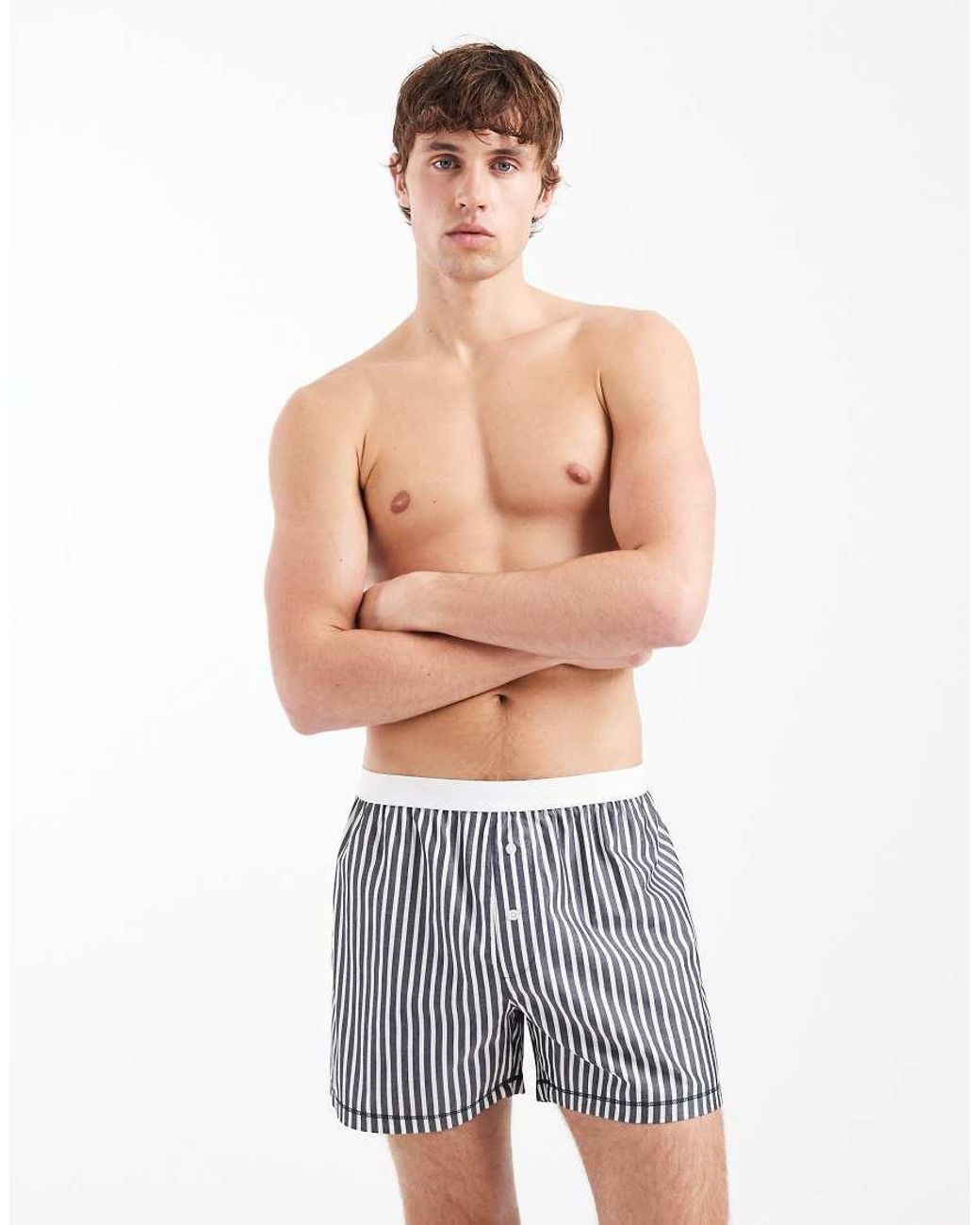 ASOS Woven Boxers in Grey for Men | Lyst UK