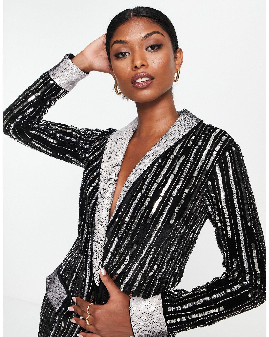 ASOS Velvet Embellished Mini Blazer Dress In Black Lyst | atelier-yuwa.ciao.jp