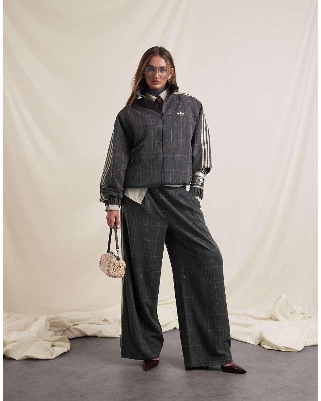 adidas Originals x ASOS Oversized Track Jacket in Grey | Lyst UK