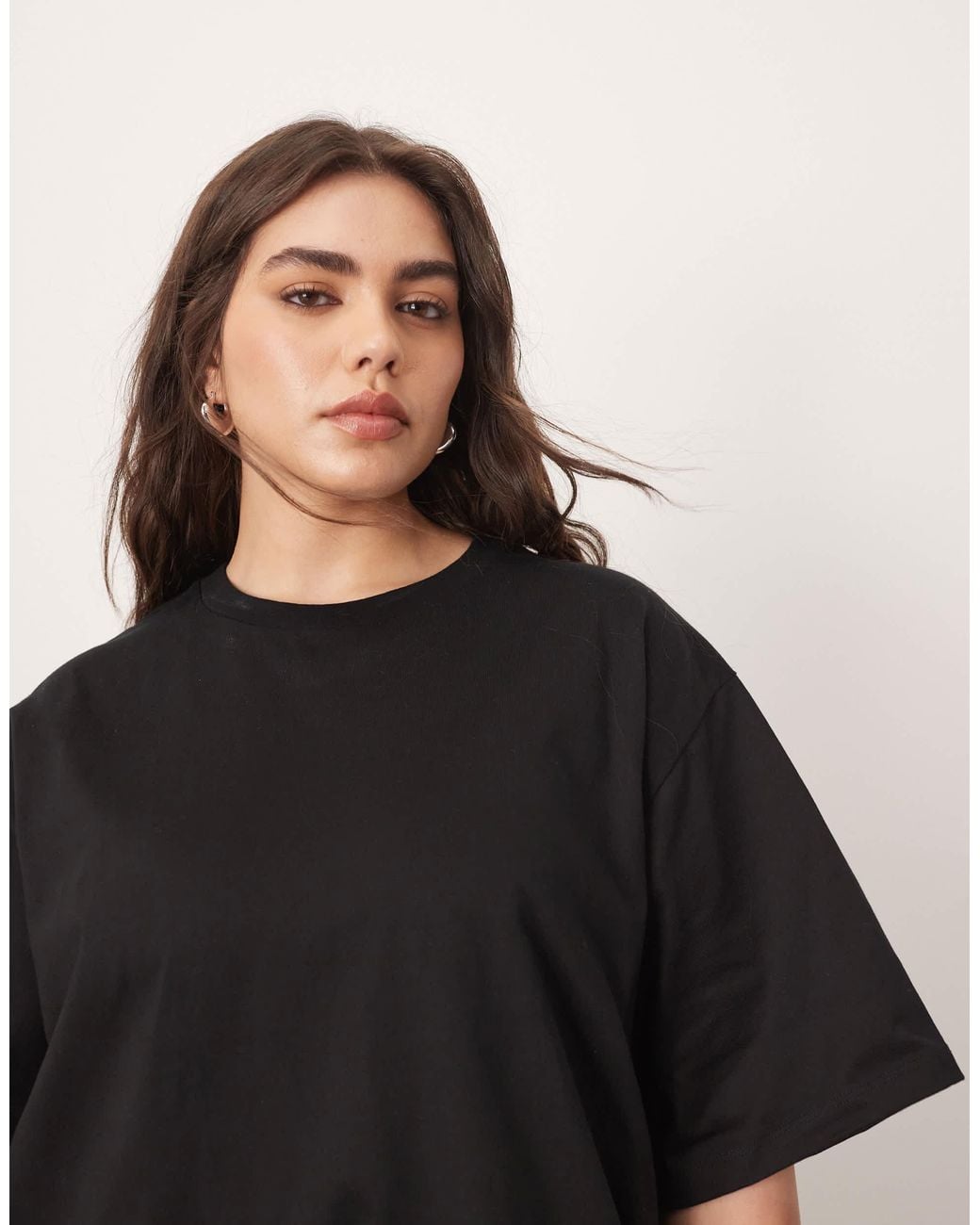 ARRANGE Curve Premium Heavyweight T Shirt Midi Dress in Black | Lyst