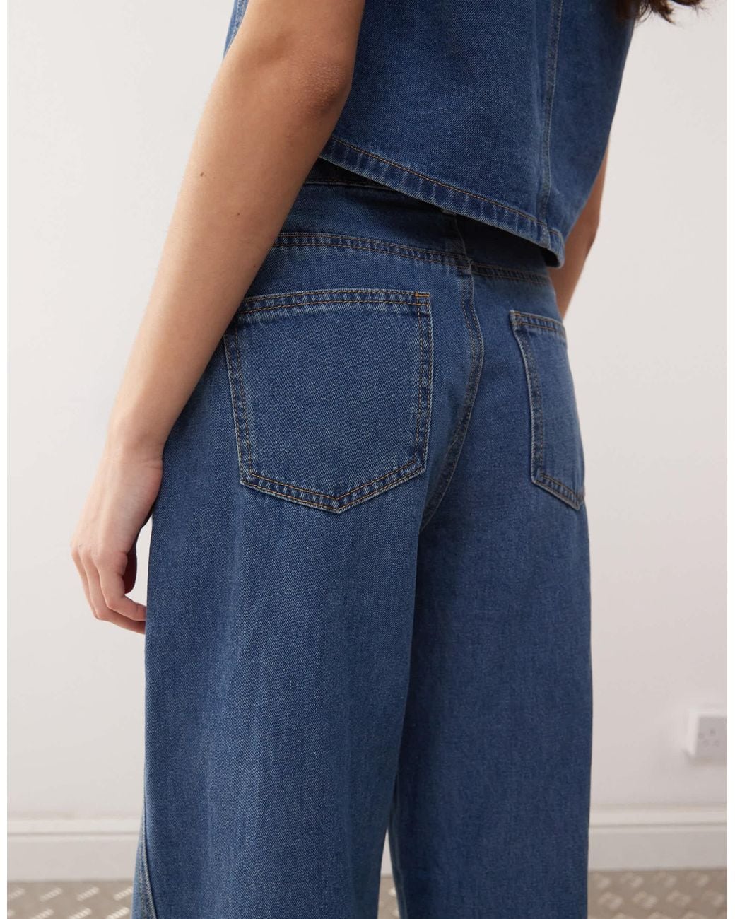 Noisy May Robie High Waisted baggy Jean Co-ord With Flare Insert in ...