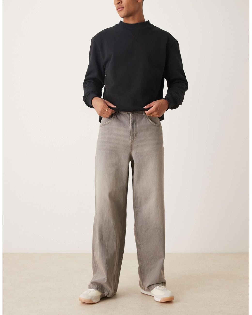 ASOS Loose Jeans With Tint in Brown for Men | Lyst