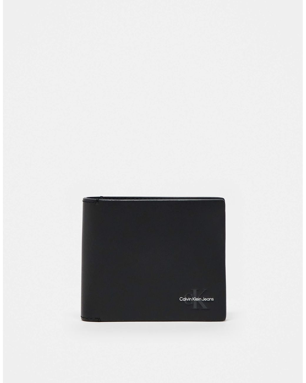 Calvin Klein Monogram Bifold Wallet in Black for Men | Lyst
