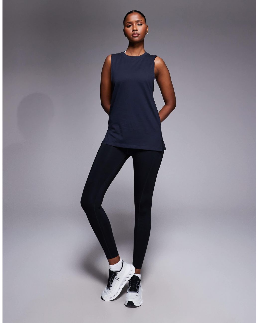 4505 Icon Cotton Drop Armhole Singlet With Quick Dry Finish in Blue | Lyst