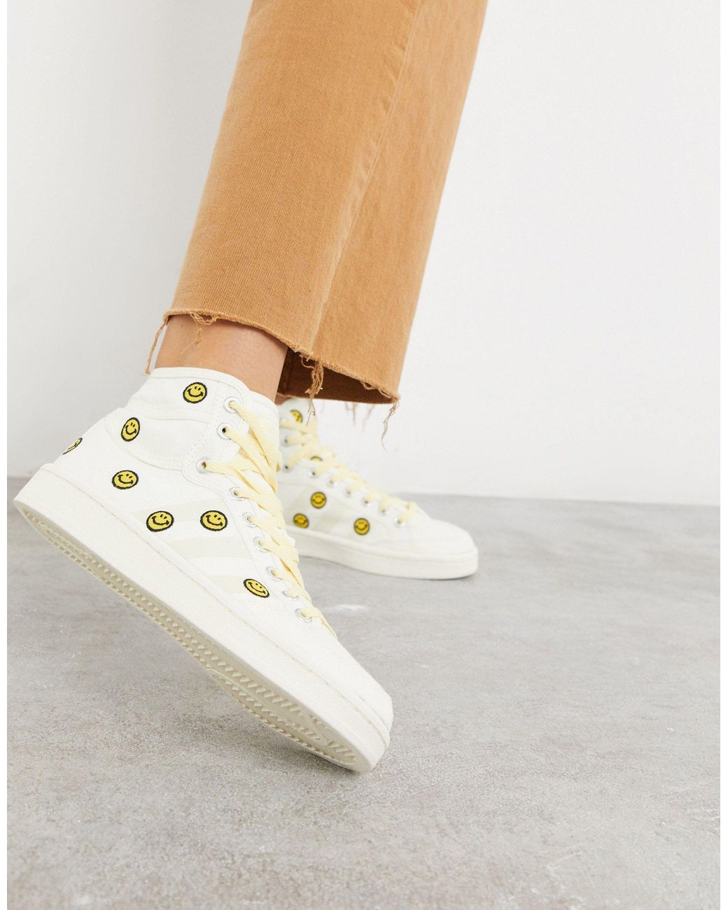 adidas Originals Americana Decon - Sneakers Met Smileys in het Wit ...