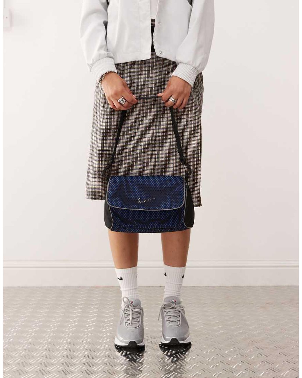 Nike X Tega Flap Bag in Blue | Lyst UK