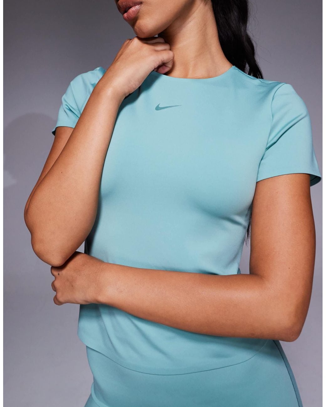 Nike Dri-fit Form Short Sleeve Top in Blue | Lyst