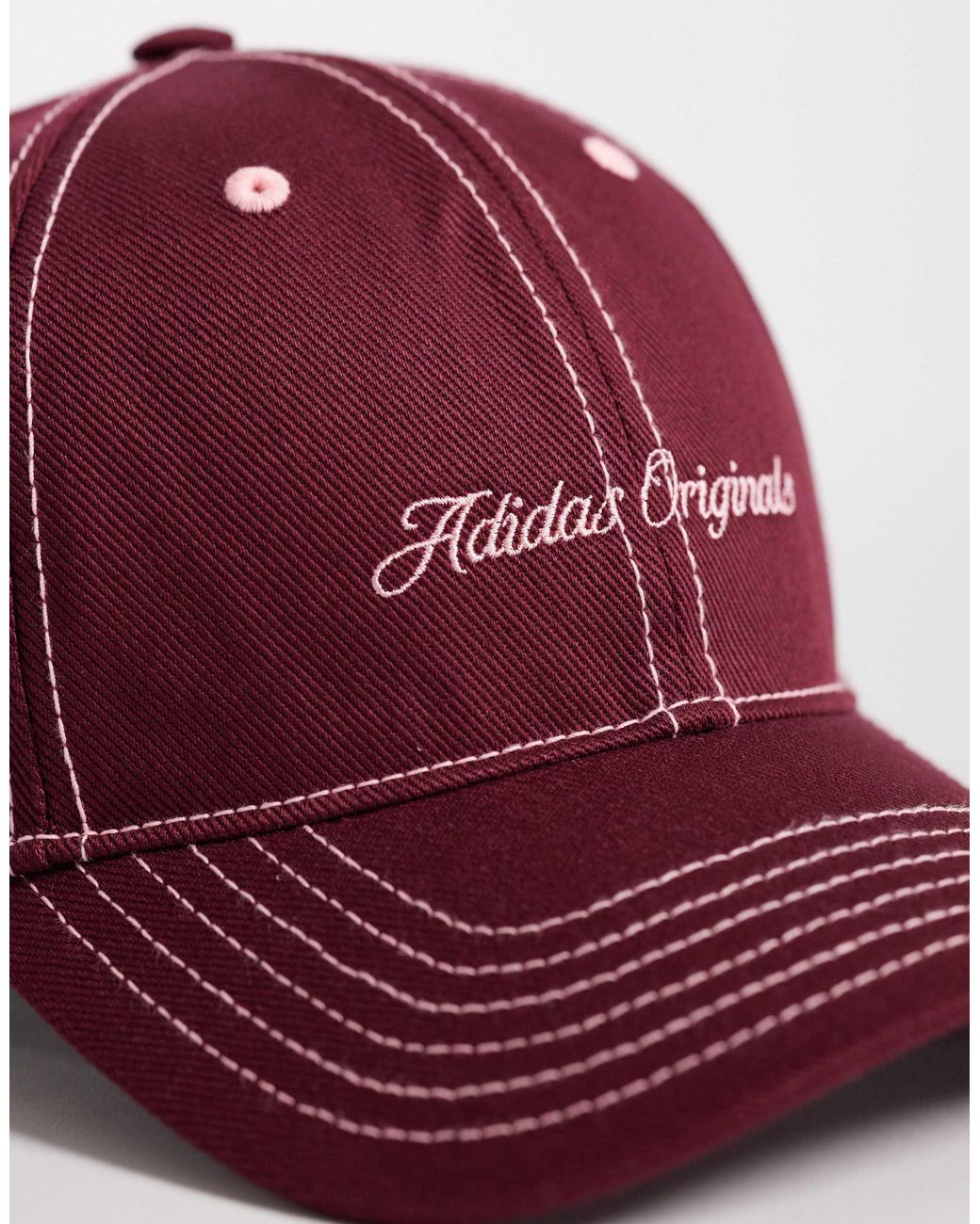 adidas Originals Signature Strapback Cap in Red | Lyst